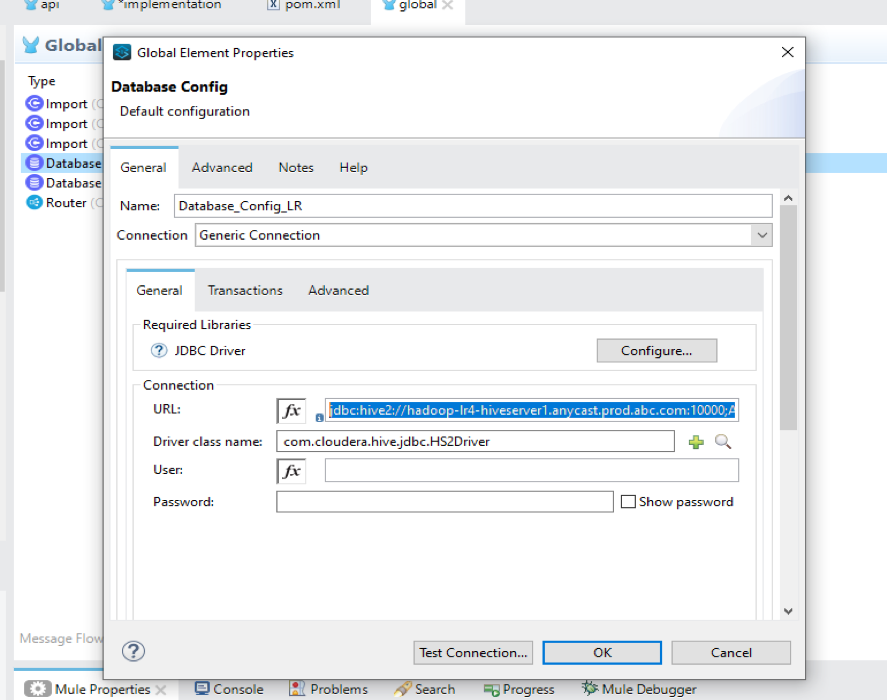 Hive-DB connections using Kerberos Authentication from Mule 4